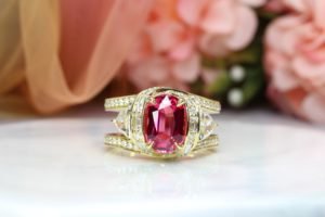 Mahenge Spinel Ring - Vibrant Pink Spinel Ring Jewellery Tanzania