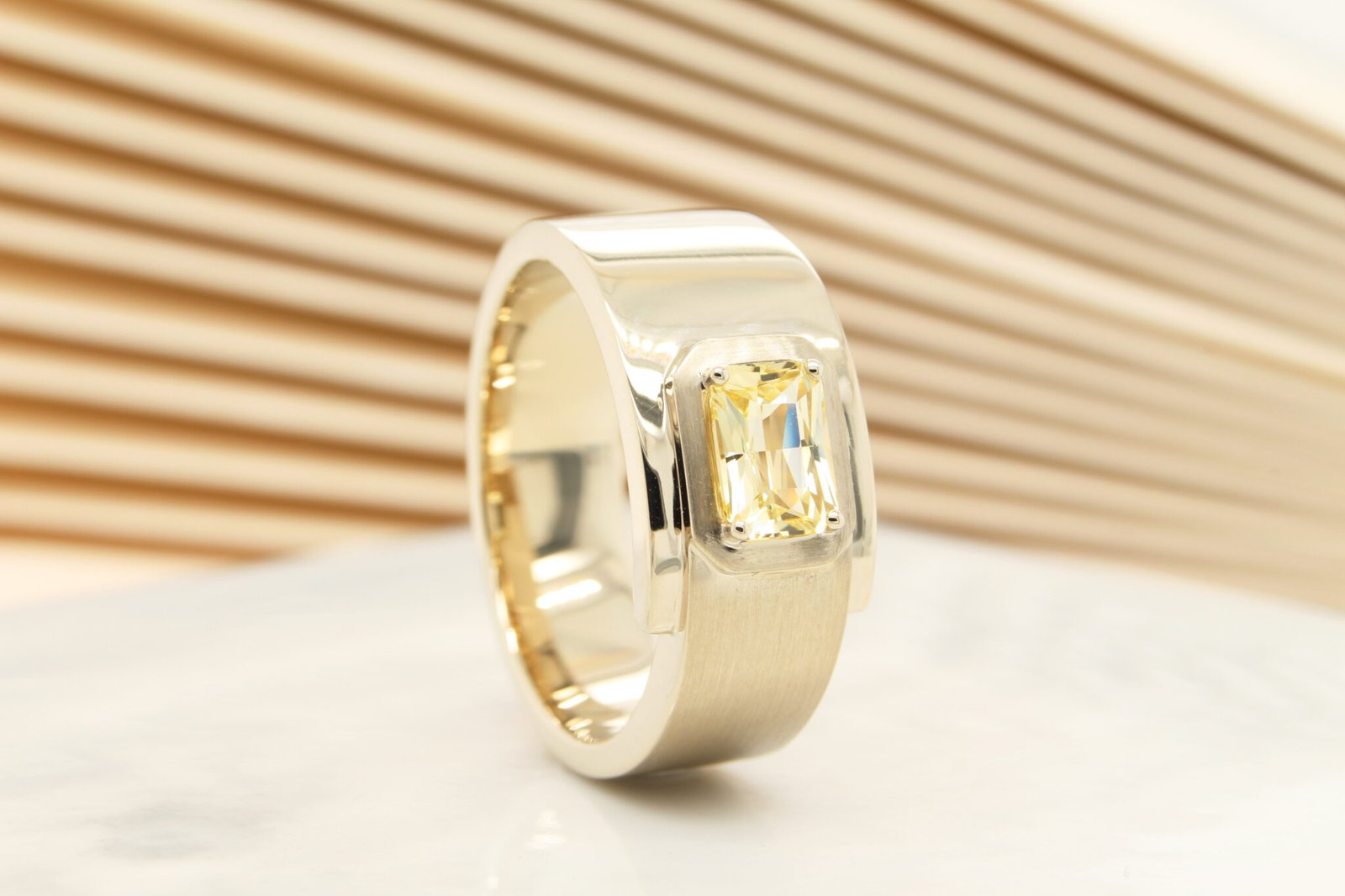 Modern Men's Ring - 5 Unique Men Jewellery Personalised Gems